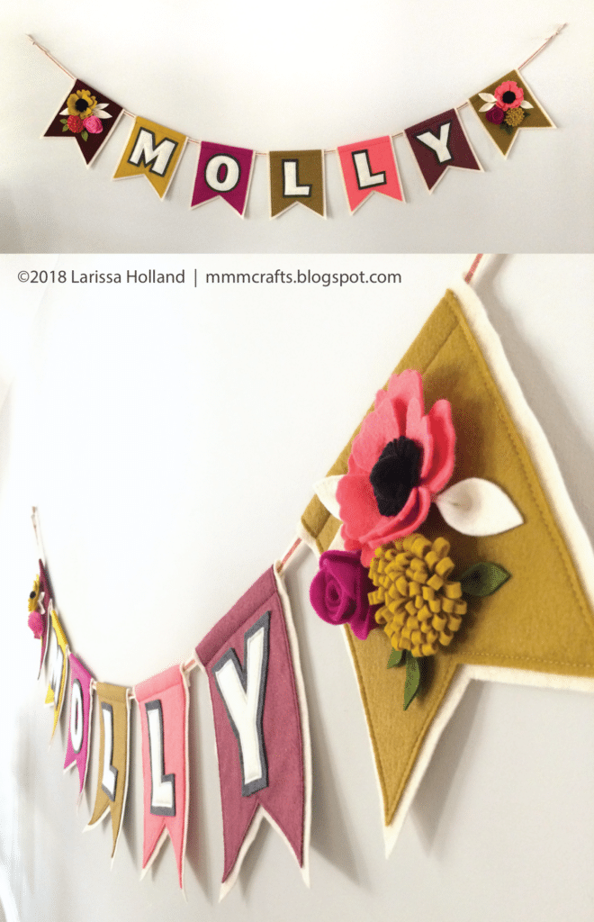 Baby Molly's Floral Felt Banner - MmmCrafts