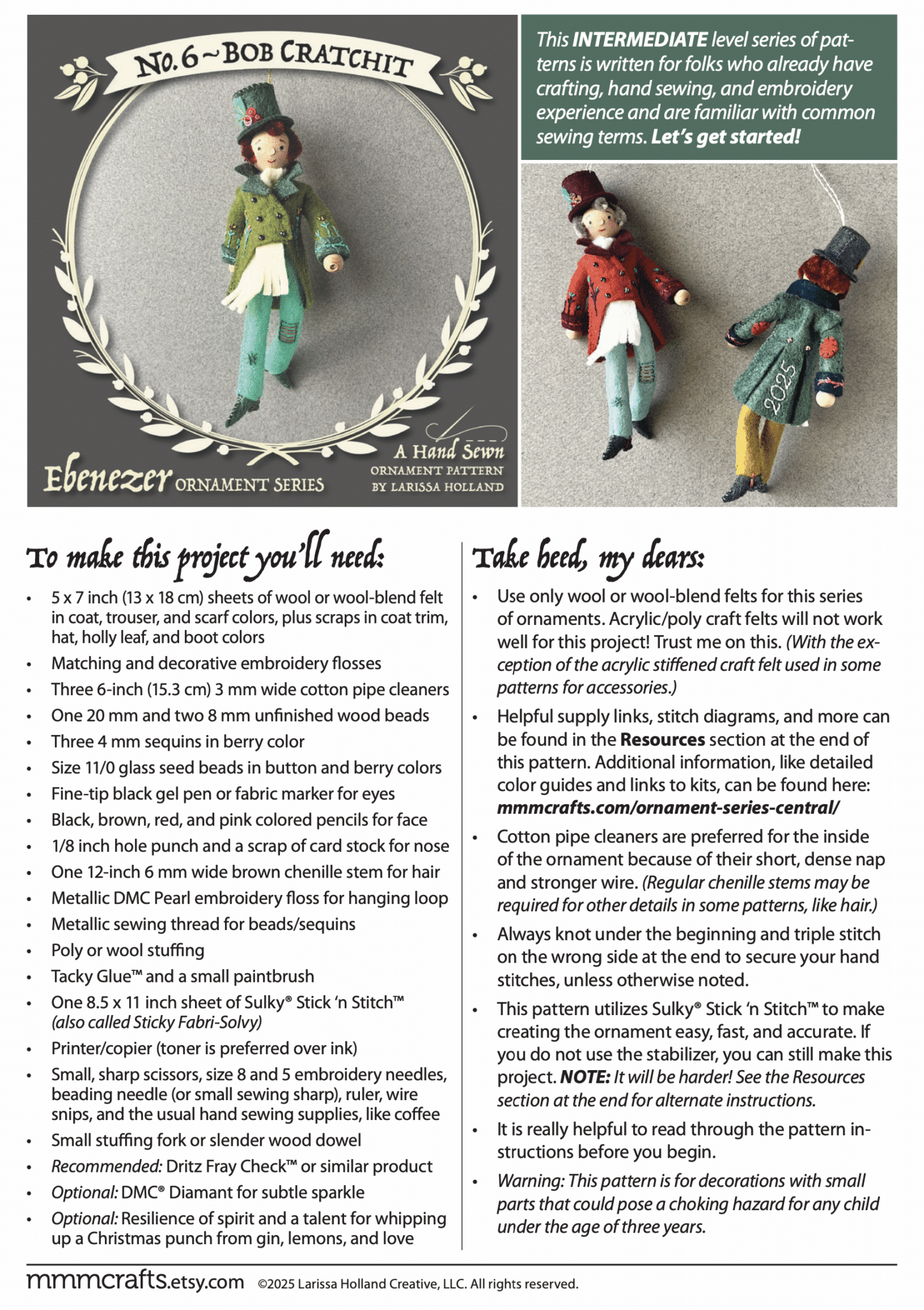 Bob Cratchit pattern now available! - MmmCrafts